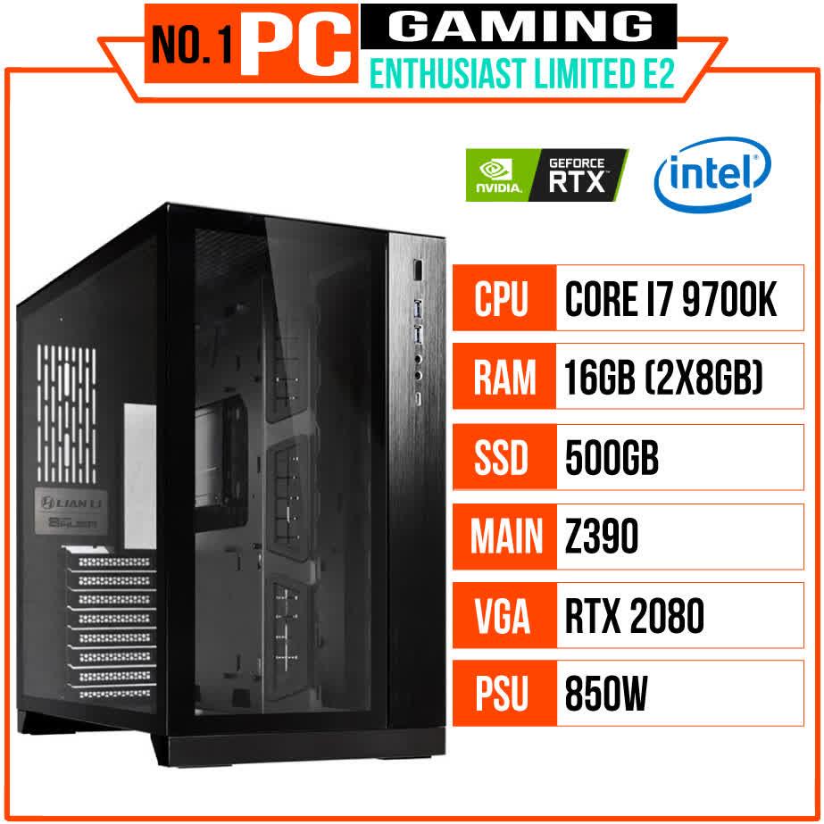 PC HNC ENTHUSIAST WATERCOOLING- GAMING LIMITED E2 (I7 9700K/Z390/16GB RAM/500GB SSD/RTX 2080 ...