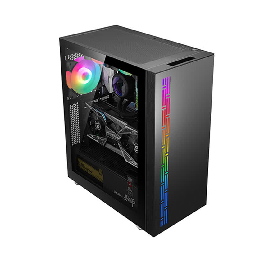 Vỏ Case SAMA 3703 (Mid Tower/Màu Đen/Led RGB) - PDUCOMPUTER