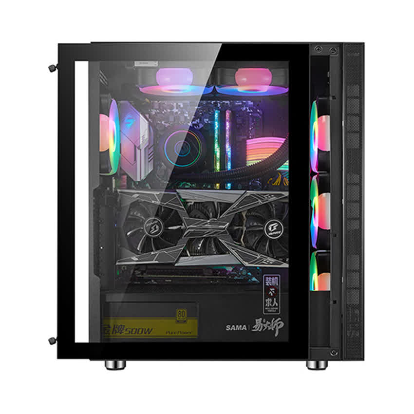 Vỏ Case SAMA 3703 (Mid Tower/Màu Đen/Led RGB) - PDUCOMPUTER